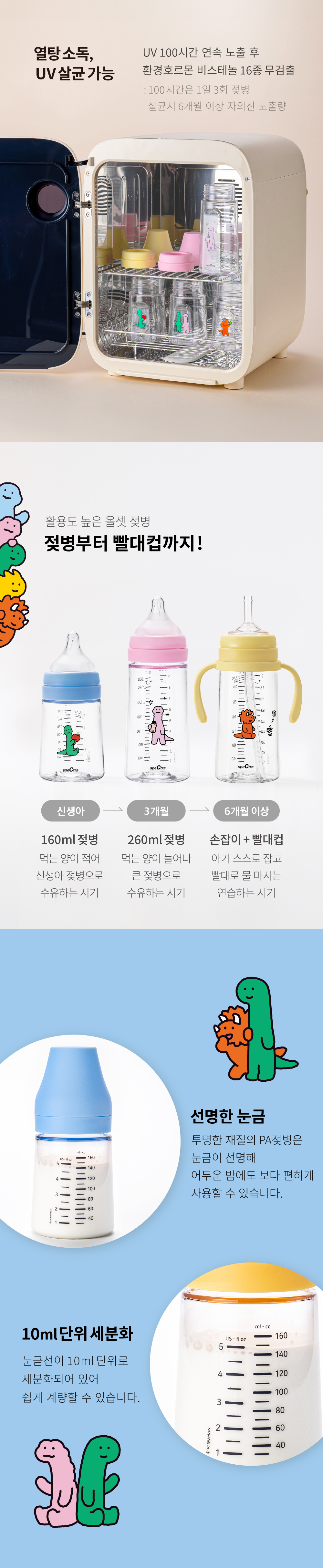 스펙트라 조구만 PA 젖병 160ml